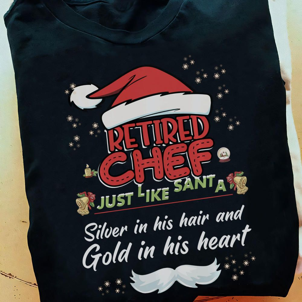 Christmas Santa Retired Chef T-Shirt - Stunwave Boutique